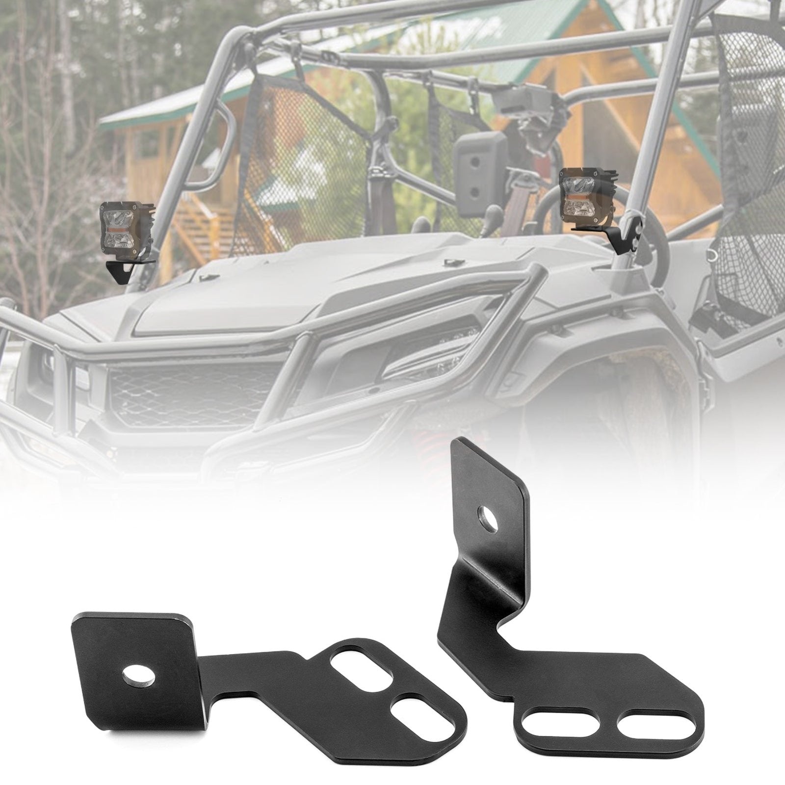 Honda Pioneer 1000 700 500 A Pillar LED Cube Light Mount Brackets | Weisen
