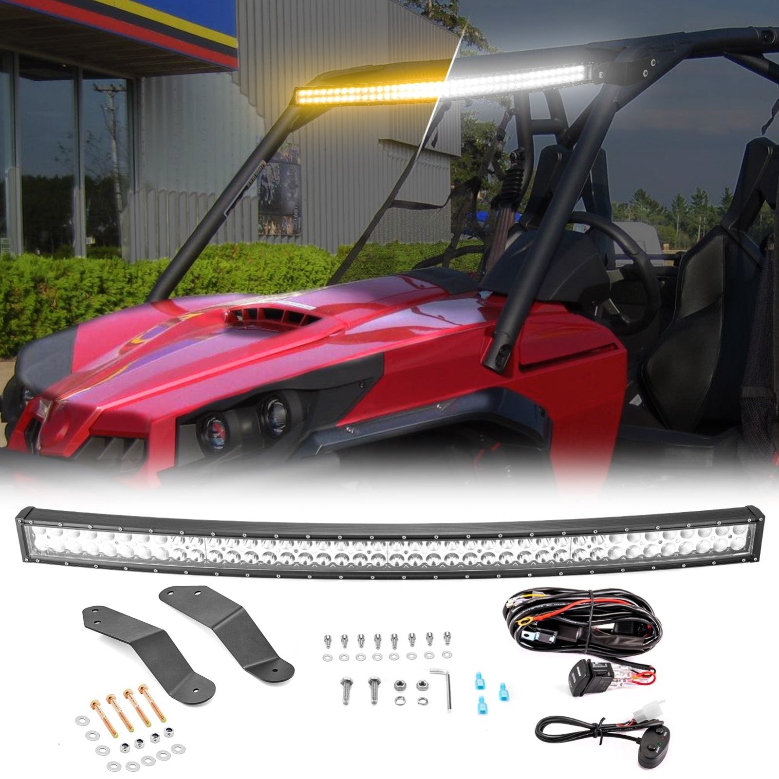 2014-2021 Can-Am Commander 1000 800 Spot Flood Amber White Strobe 42 ...