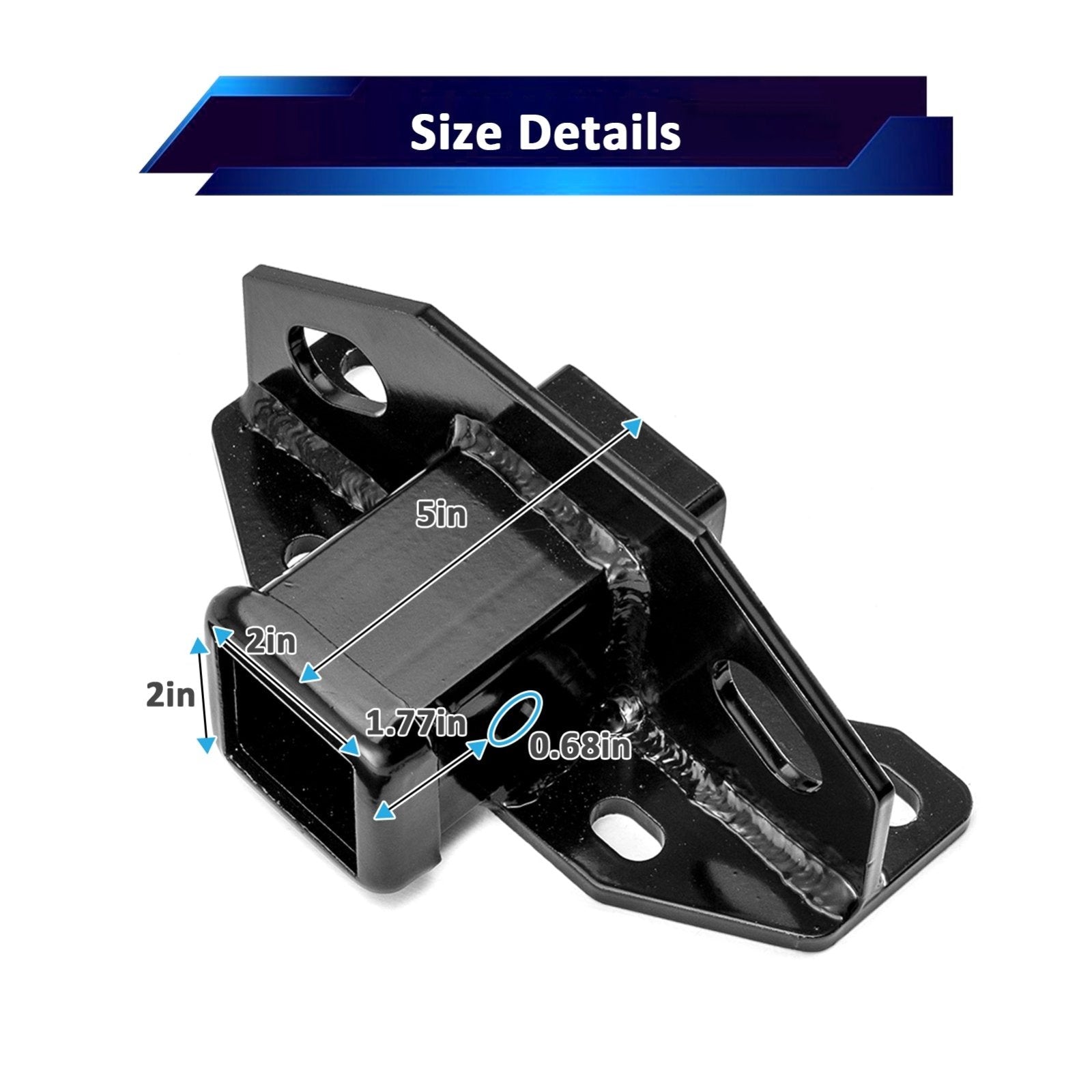 2014-2023 Lexus GX460 Heavy-Duty Steel 2" Rear Trailer Hitch & Adjusta ...
