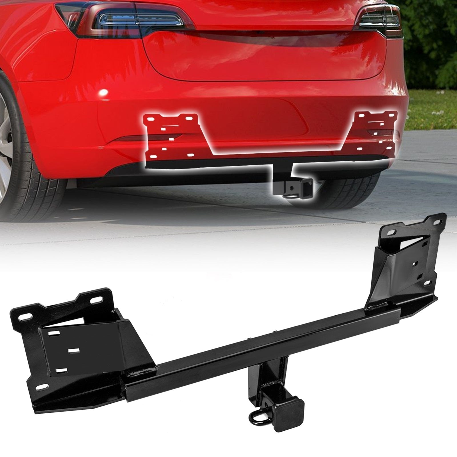 2017-2023 Tesla Model 3 No Drill Heavy-Duty Steel Class 3 Trailer Hitc ...
