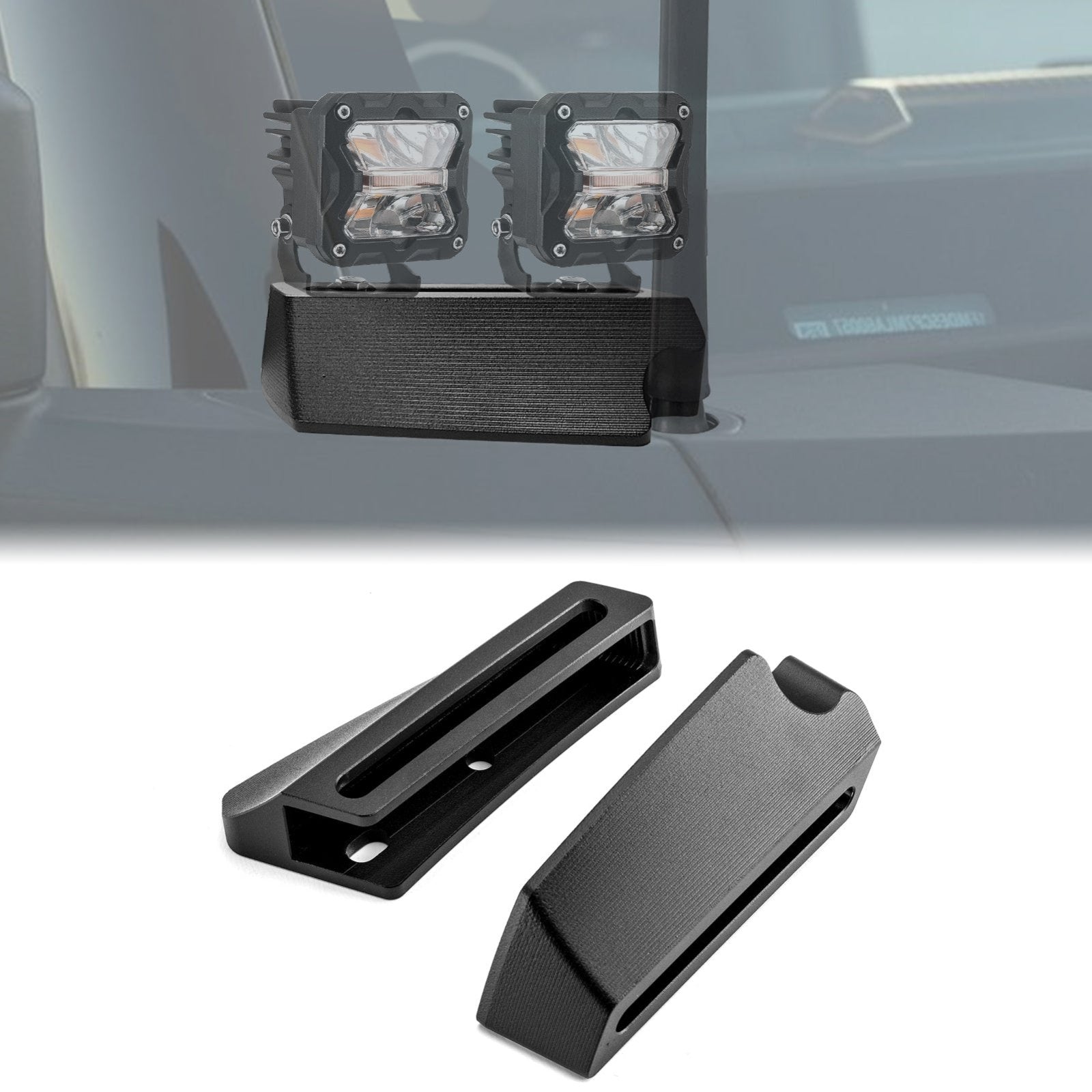 2021-2024 Ford Bronco Aluminum Alloy A Pillar LED Pod Light Mounting B ...