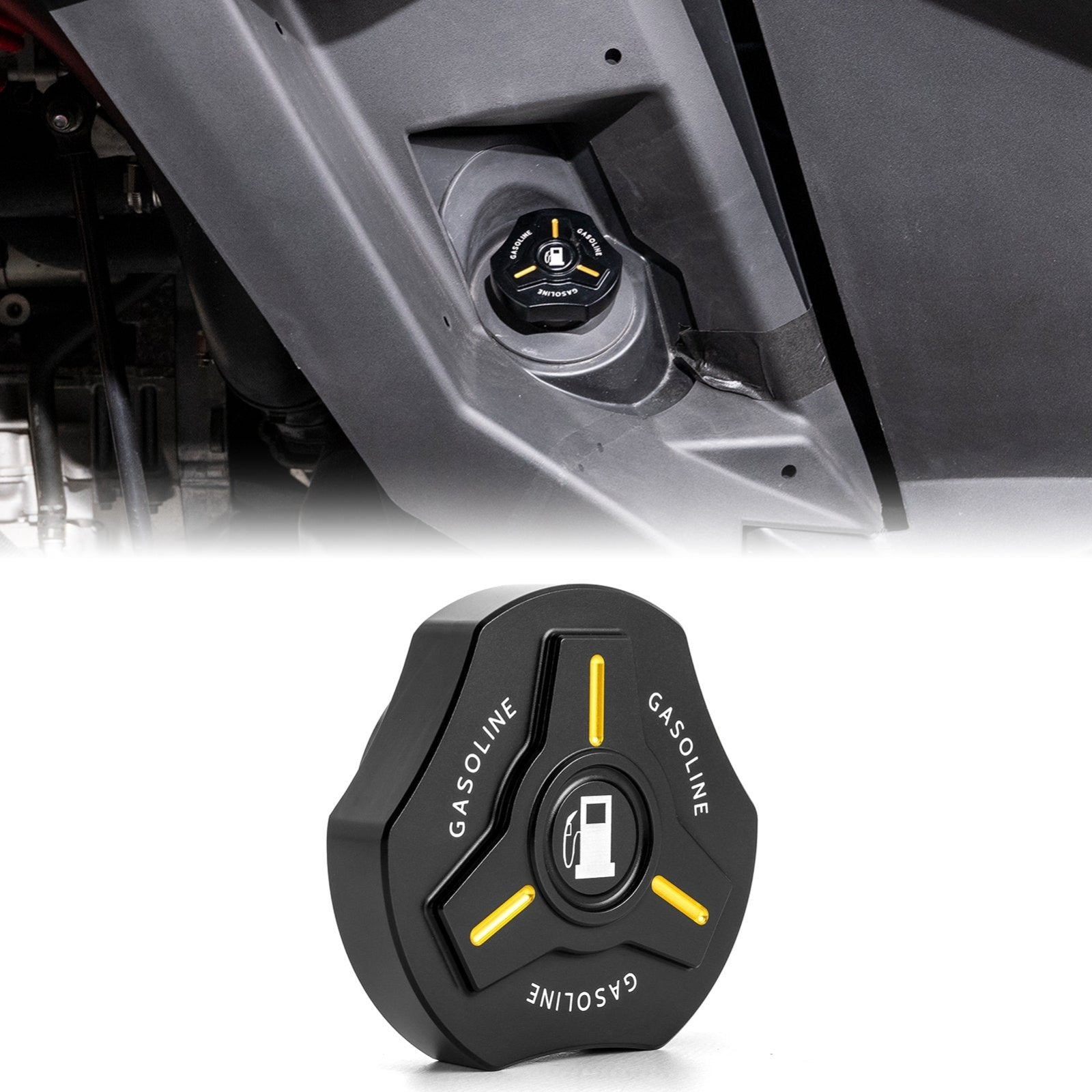 6061 Aluminum Gas Tank Cap Gas Can Cover for Polaris RZR 570/800/900/1 ...