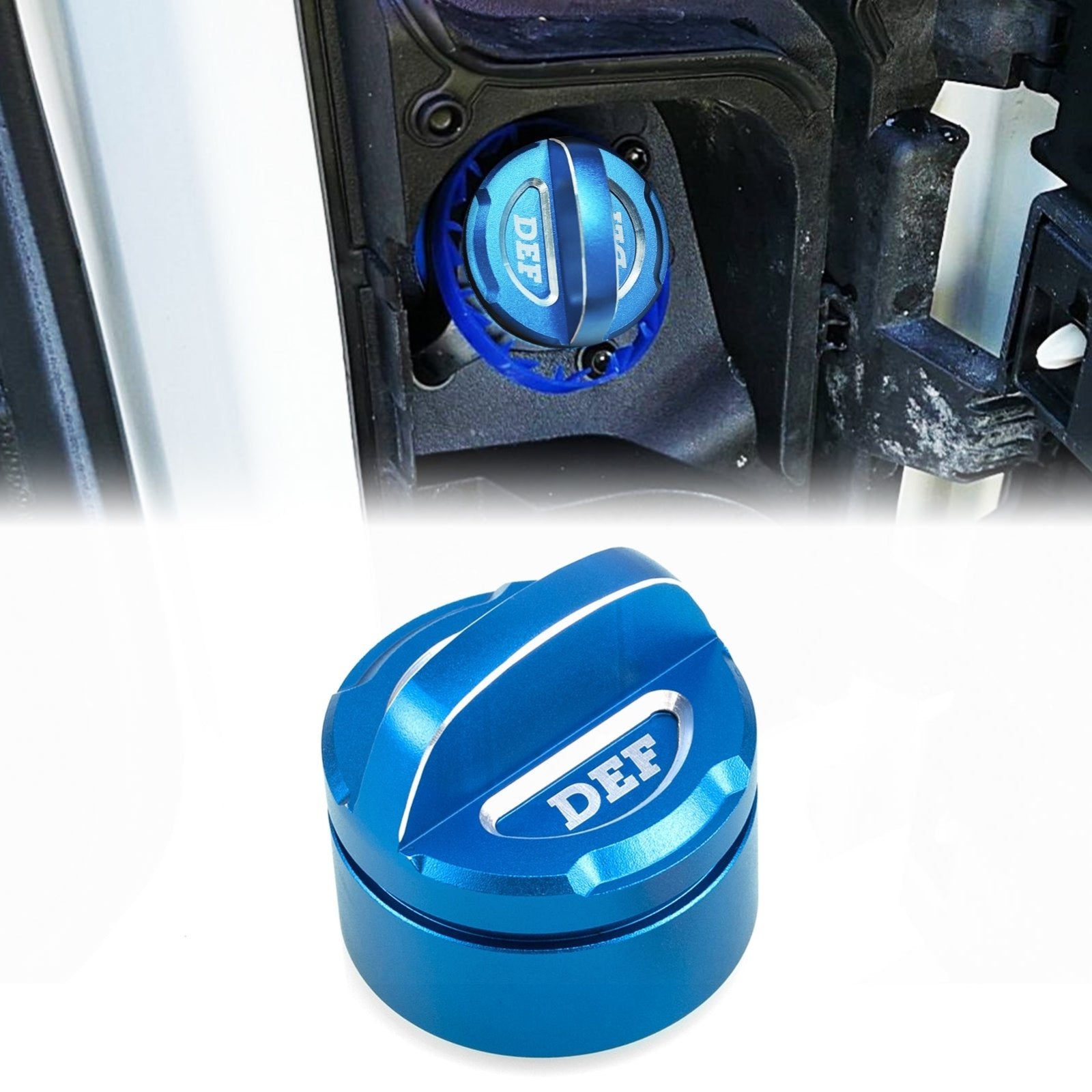 Aluminum Diesel Exhaust Fluid Cap for 2010-2018 Ford F-250/350/450/550 ...