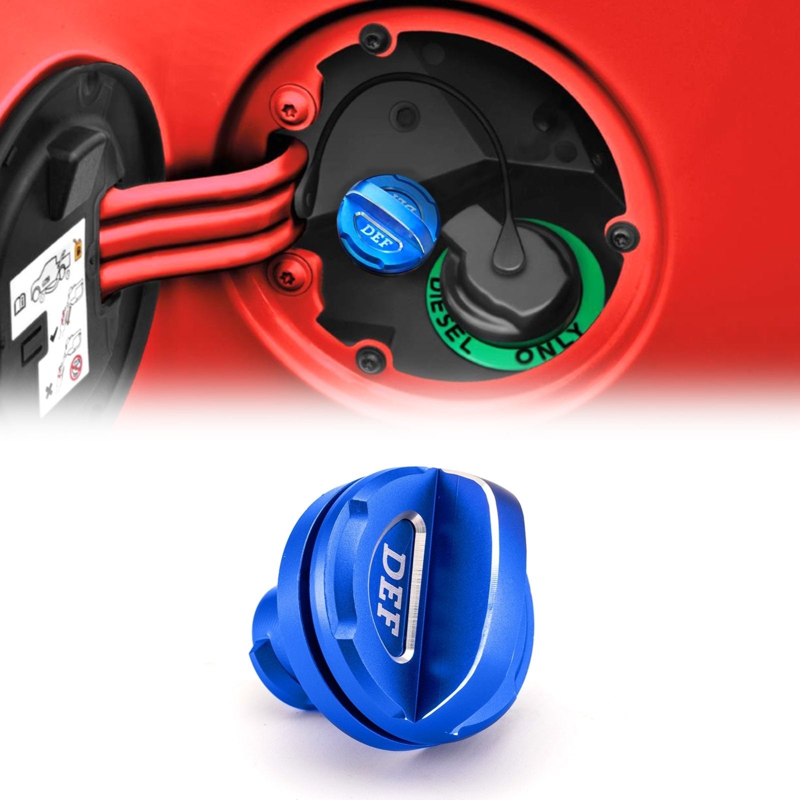 Aluminum Diesel Exhaust Fluid Cap for 2013-2023 Dodge Ram EcoDiesel 15 ...