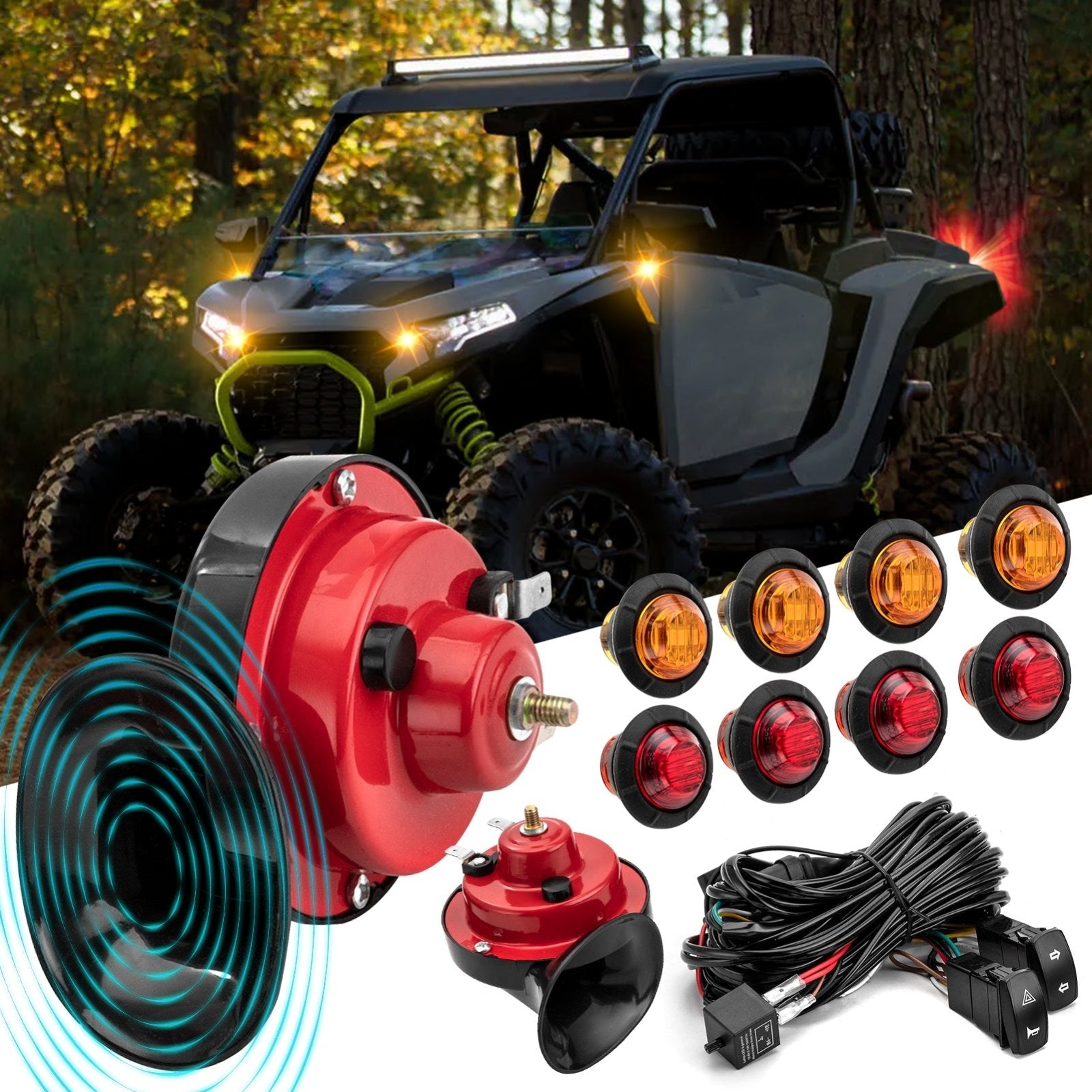Universal Street-Legal Turn Signal & Horn Wiring Harness Kit for UTVs ...