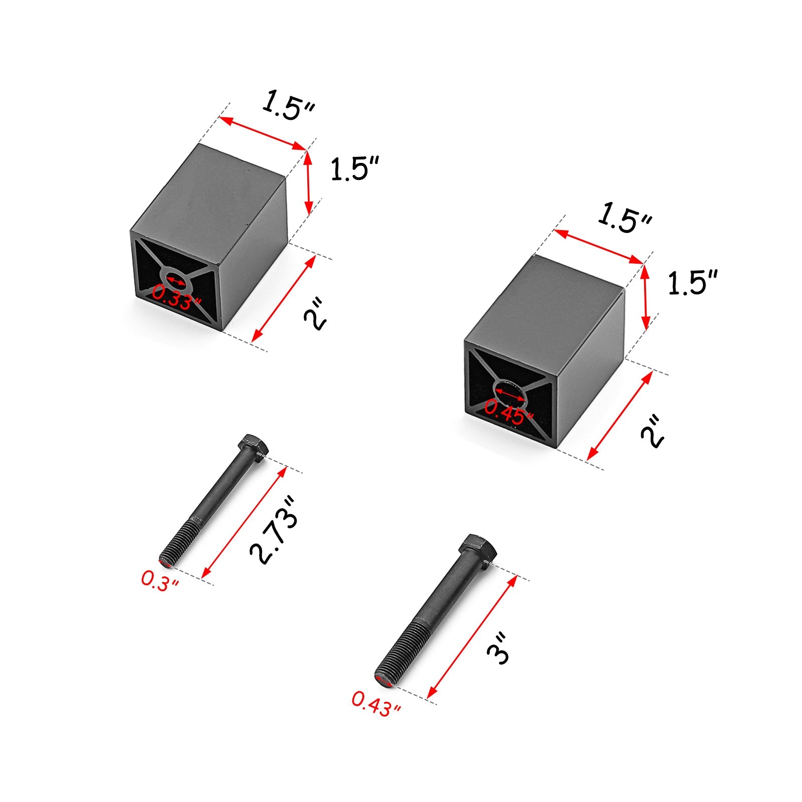 1997-2006 Jeep Wrangler TJ Bolt-On CNC Aluminum 2" Seat Riser Kit | Weisen