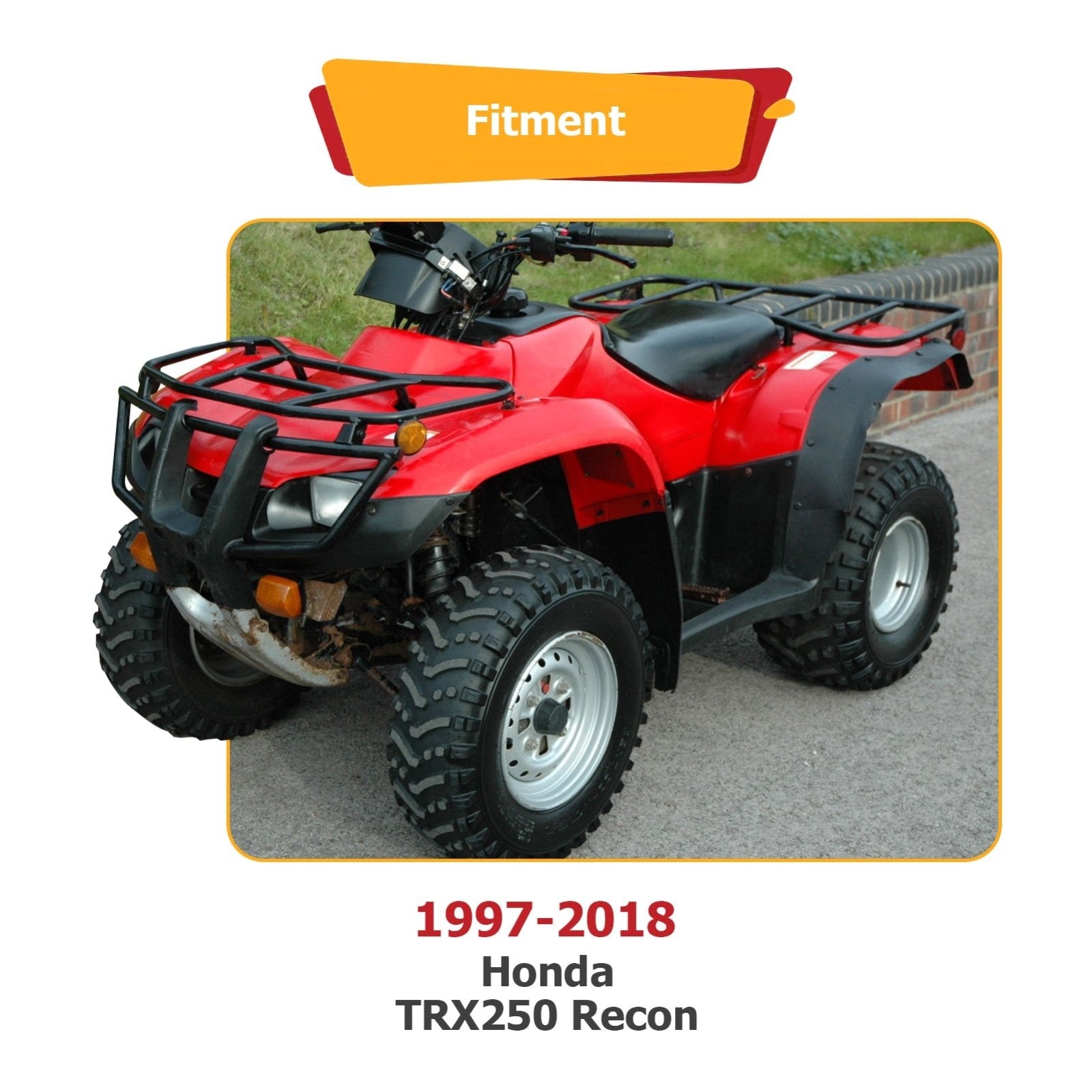 1997-2018 Honda TRX250 Recon Steel Rear Trailer Hitch Receiver Ball Mo ...