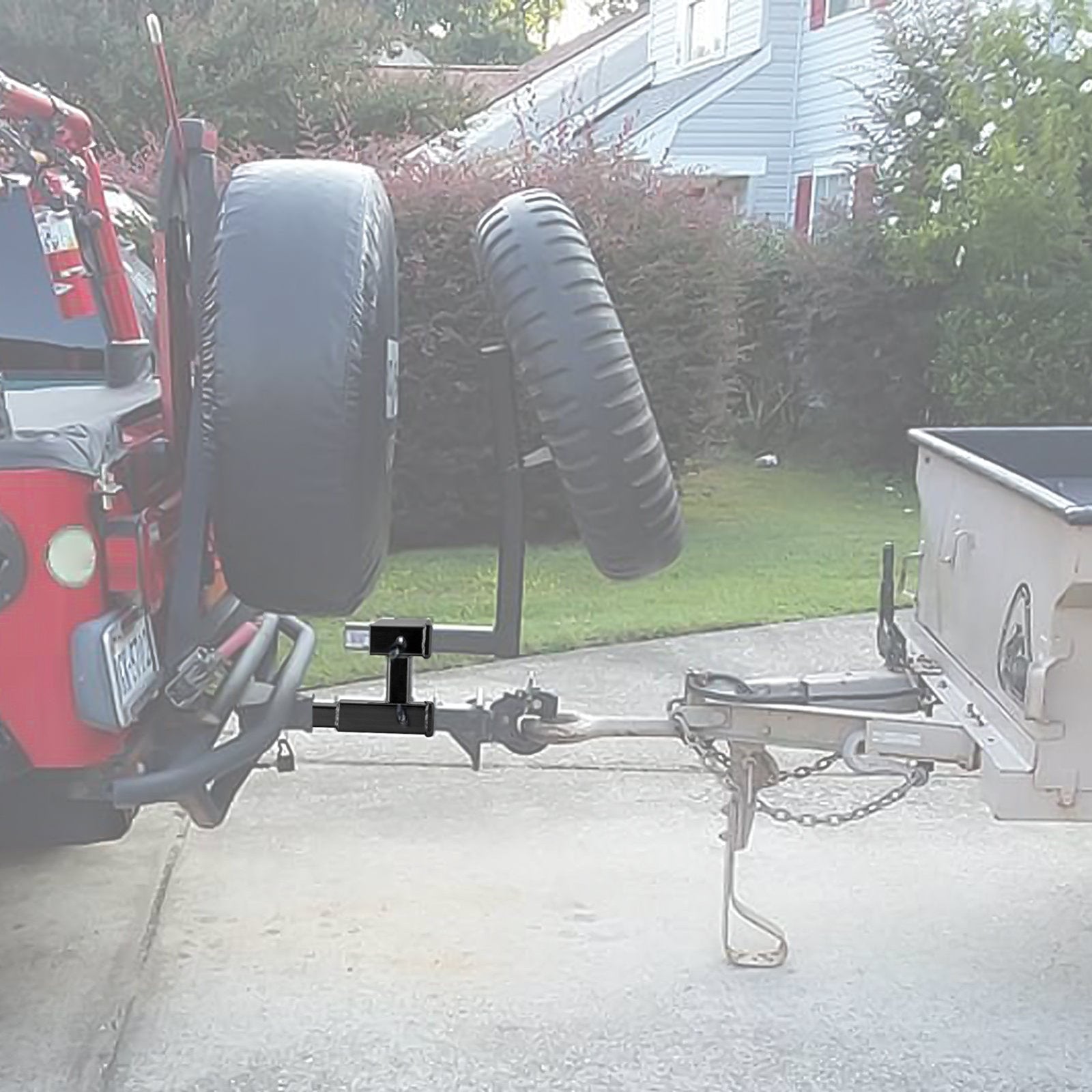 2" Rear Dual Receiver Trailer Towing Hitch Extension Fit All 2" Square ...