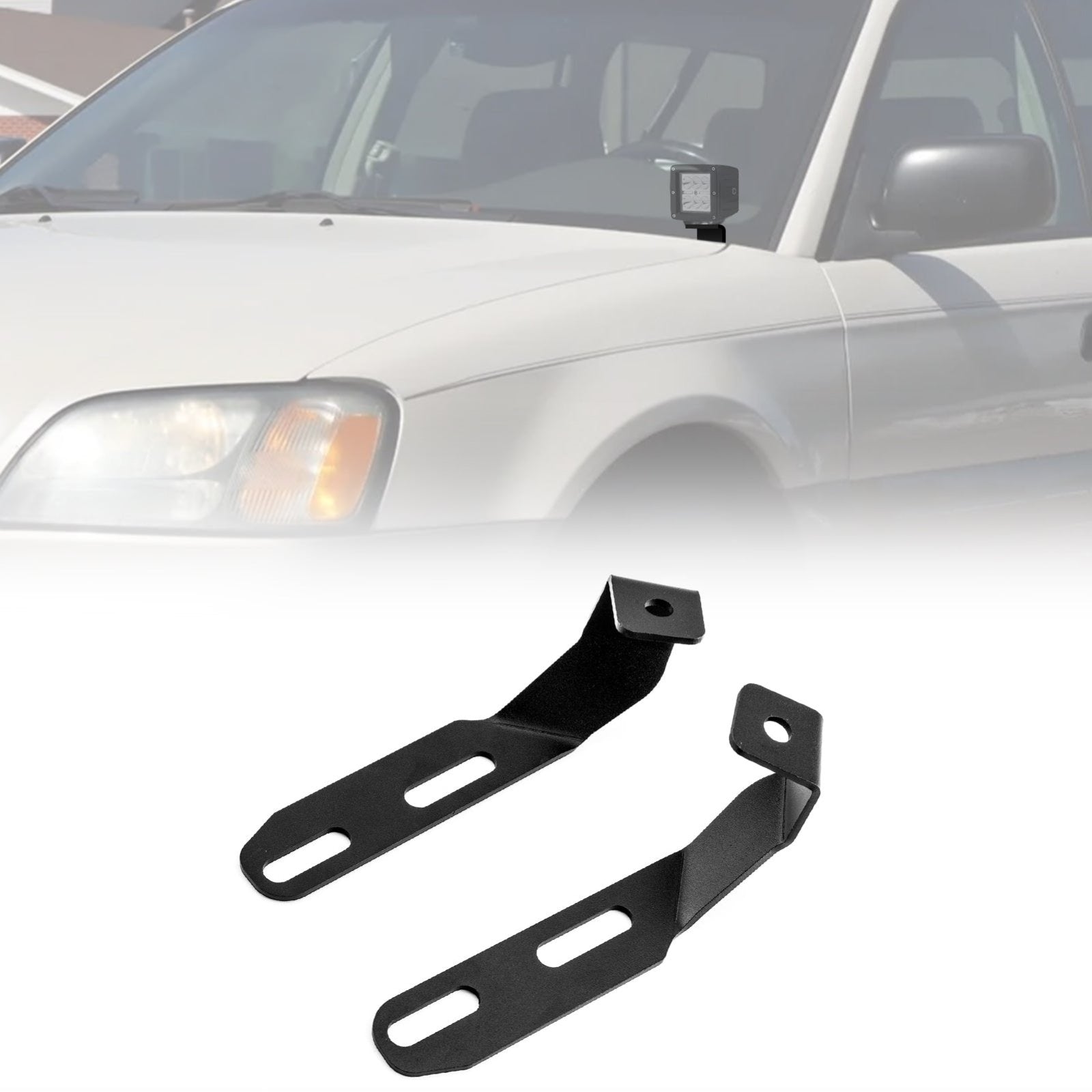 2000-2004 Subaru Outback Bolt-On Heavy-Duty Steel Hood Hinge LED Mount ...