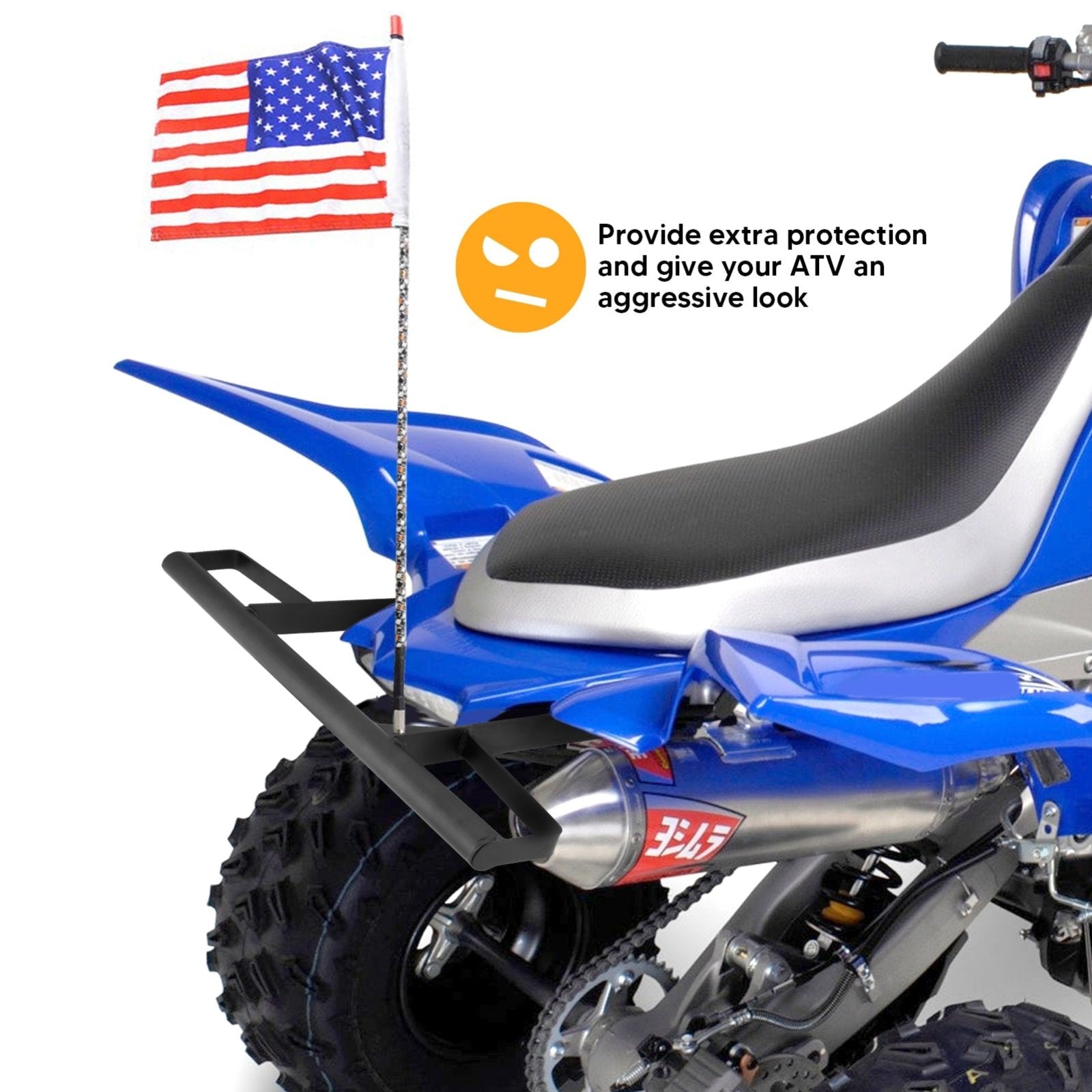 2006-2025 Yamaha Raptor 700R ATV Heavy Duty Rear Wide Grab Bar Bumper ...