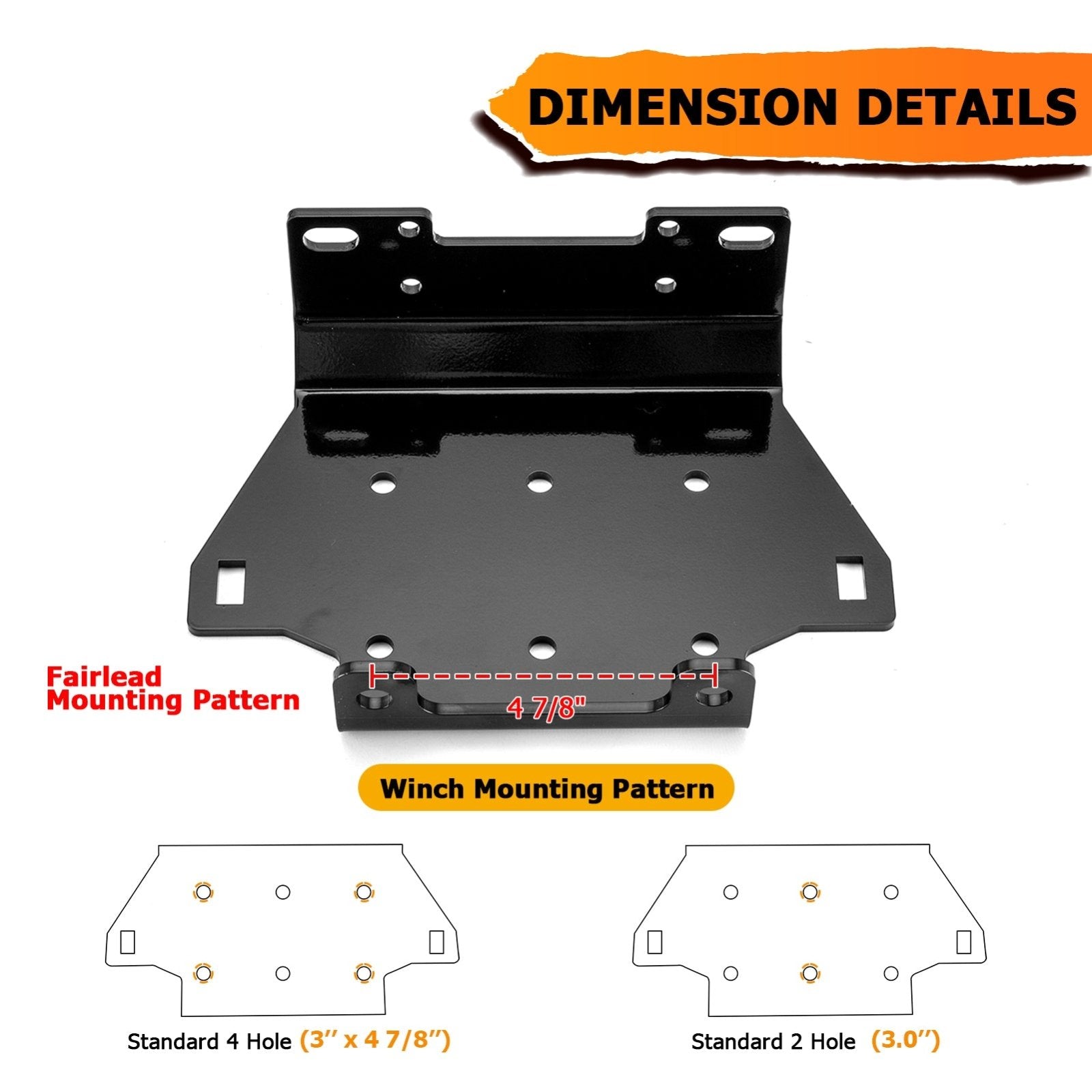 2009-2014 Yahmaha Grizzly 550 700 ATV Heavy Duty Steel Winch Mounting ...