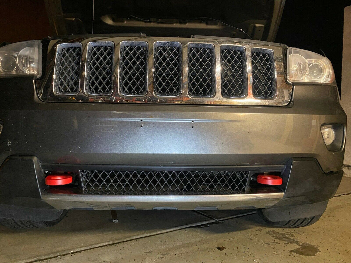 2011-2020 Jeep Grand Cherokee WK2 Front Hidden Bumper Red Recovery Poi ...