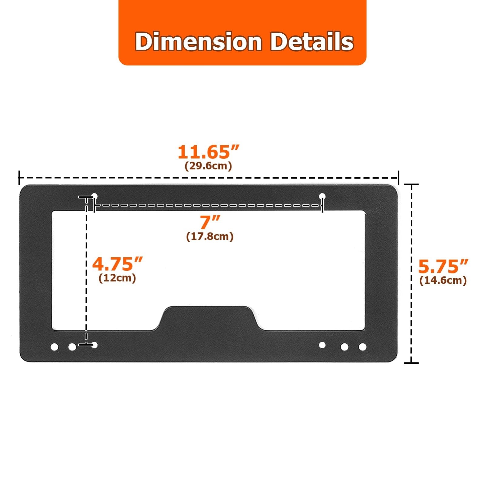 2016-2020 Tesla Model X Front License Plate Holder Bracket No Drill Qu ...