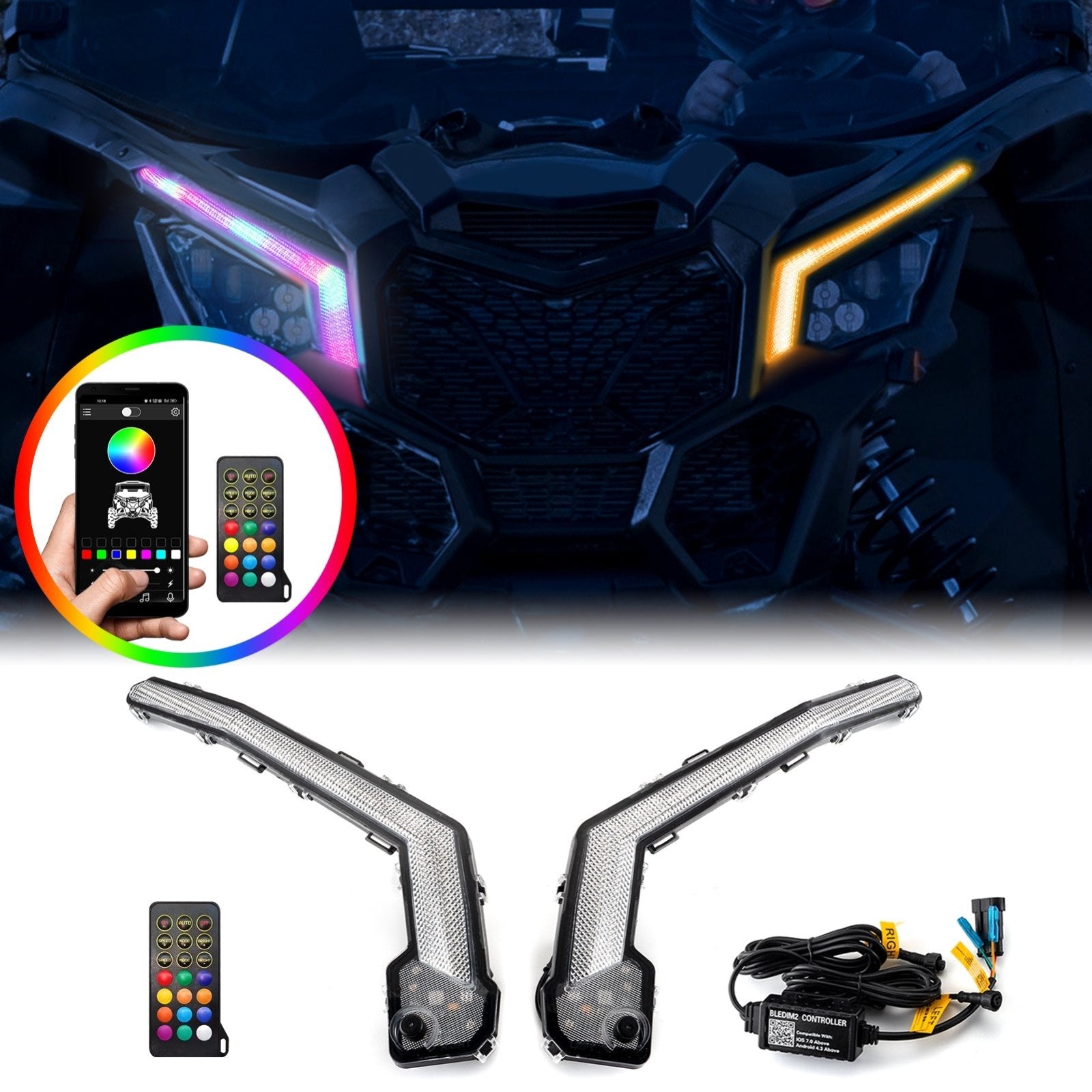 2017-2026 Can Am Maverick X3 XDS XRS RGB Front Turn Signal Light (OE R ...
