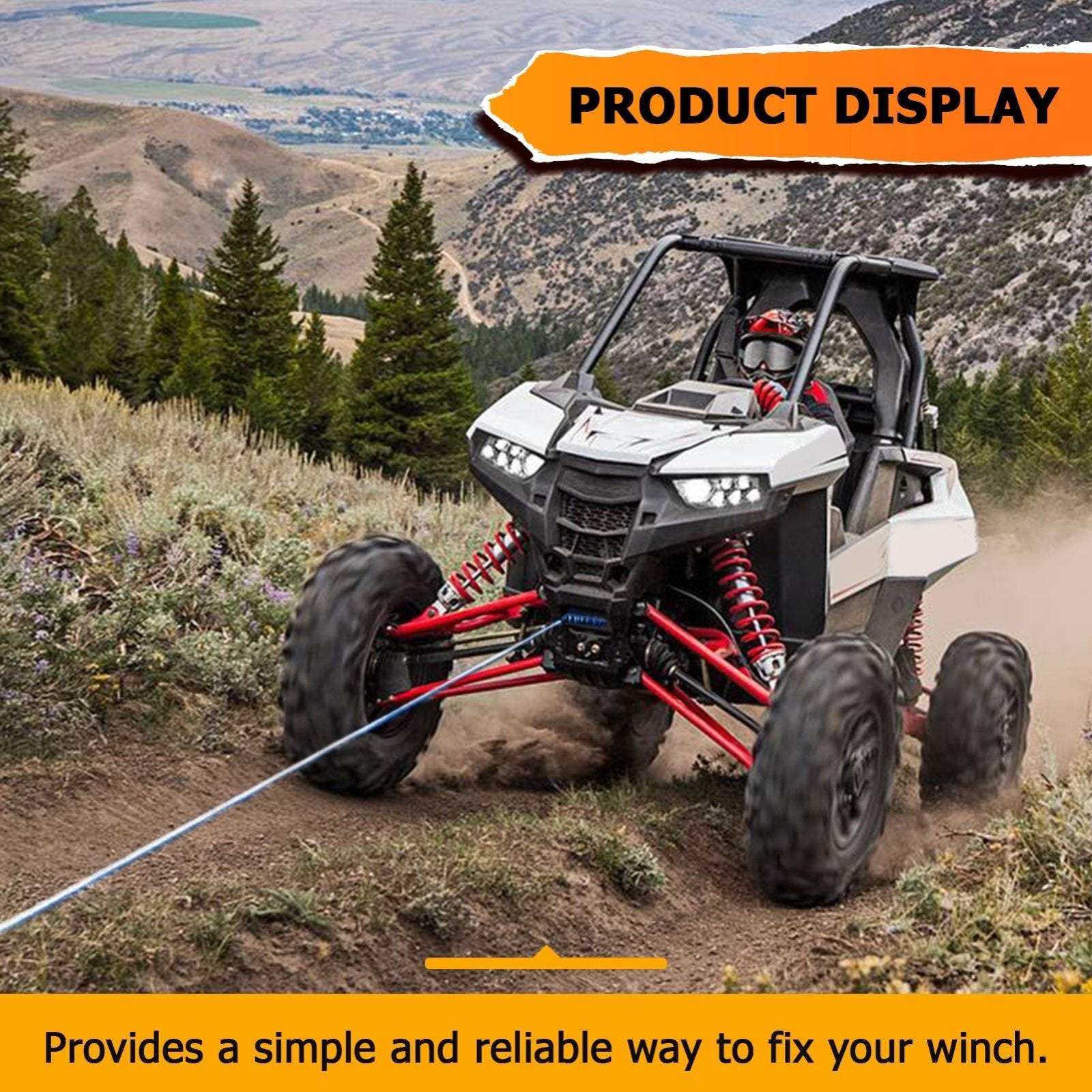 2018-2022 RZR RS1 Heavy Duty Steel UTV Front Bumper Winch Mounting Bra ...