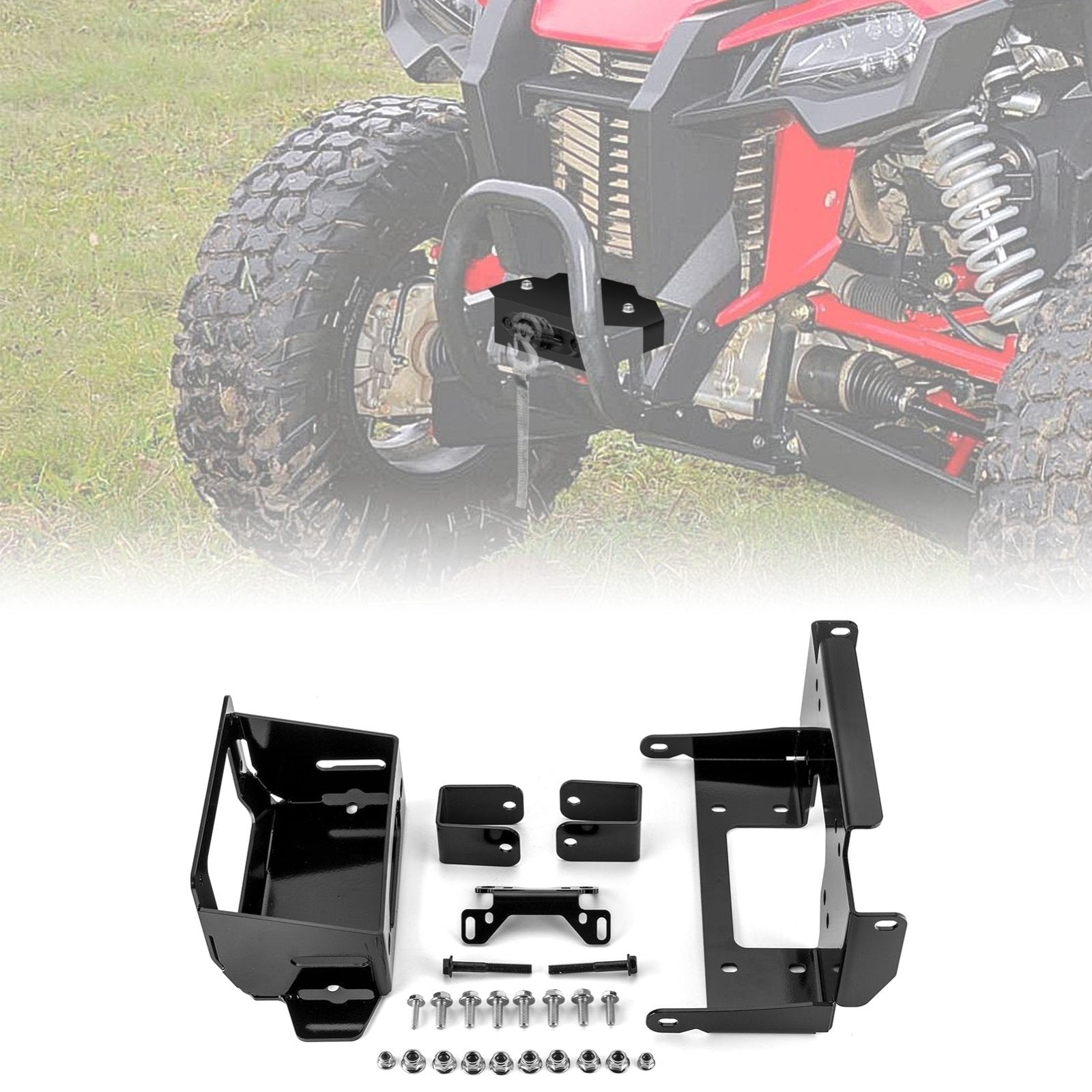 2019-2021 Honda Talon 1000R &1000X &1000-4 Steel Winch Mounting Plate ...