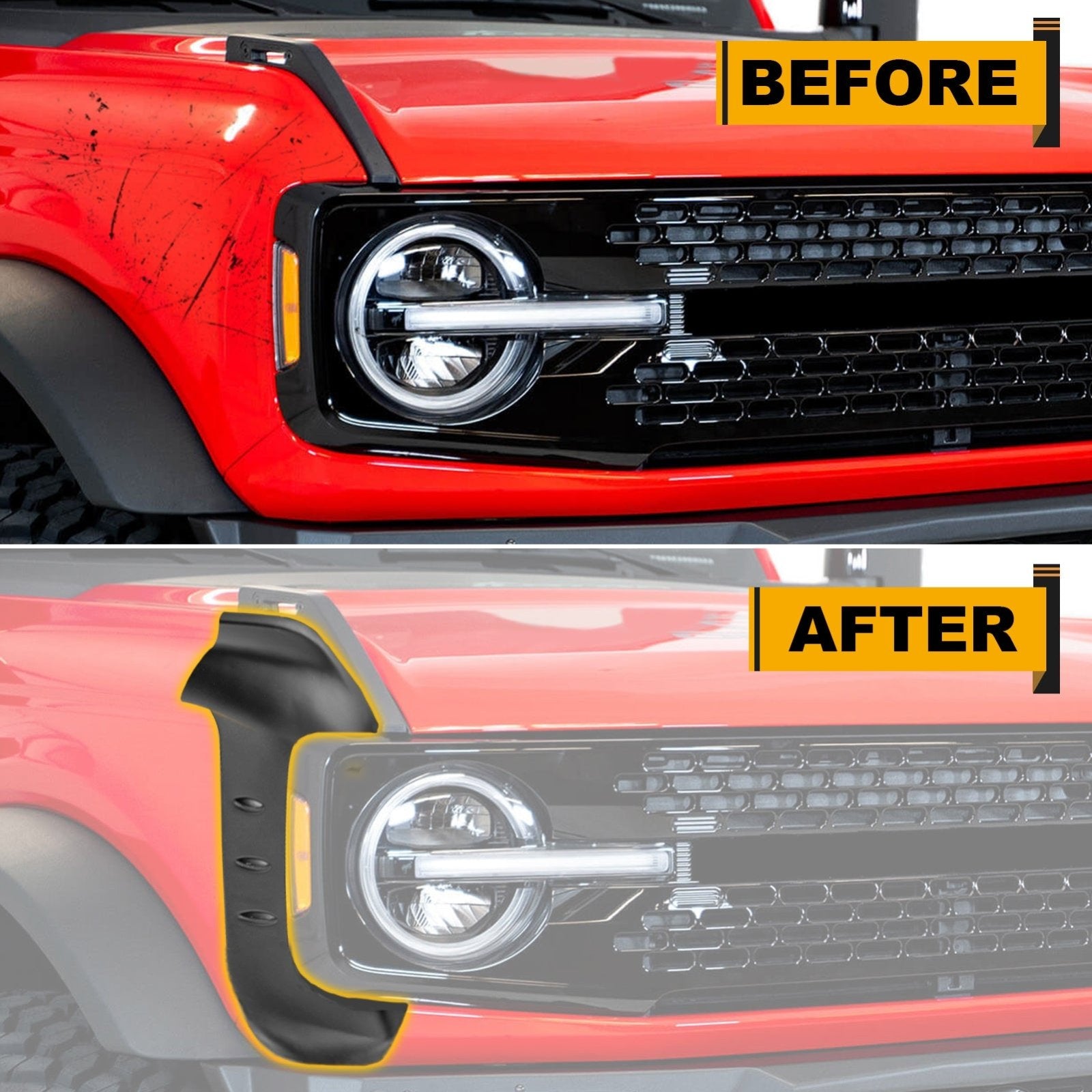 2021-2023 Ford Bronco 2/4 Door Front Corner Protector Edge Guard | Weisen