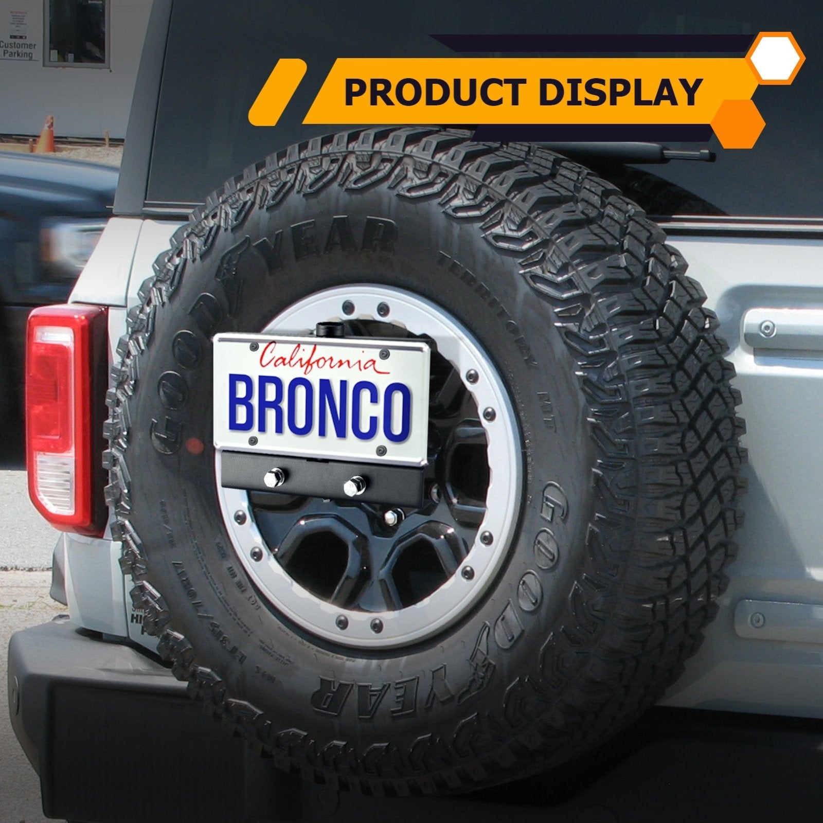 2021-2024 Ford Bronco 2/4 Door Steel License Plate Relocation Bracket ...