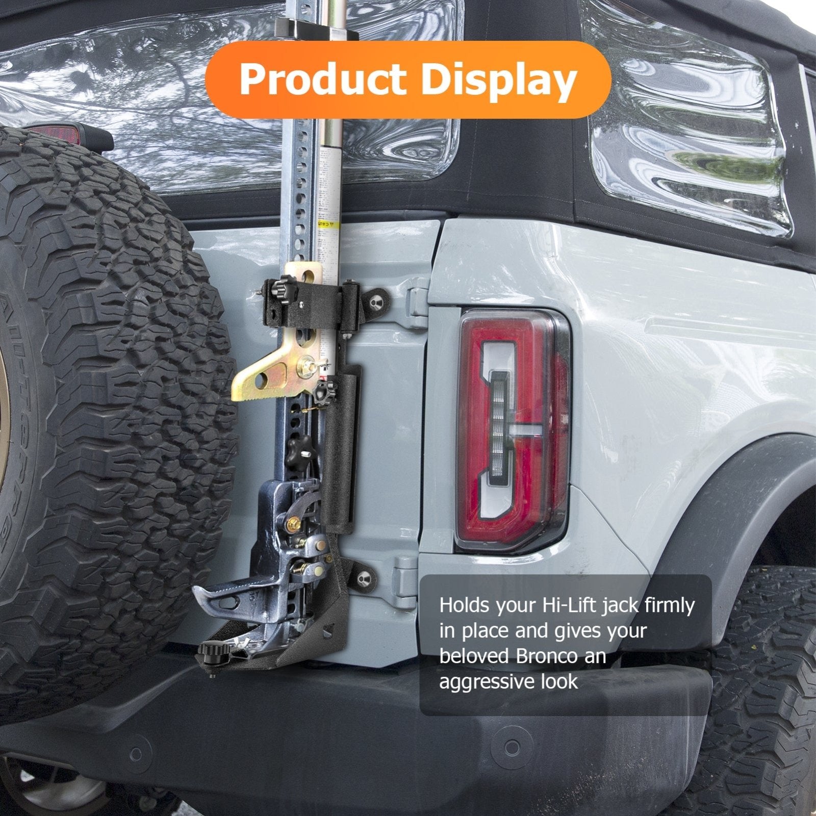 2021-2024 Ford Bronco Off-Road Solid Steel Tailgate High Lift Jack Car ...