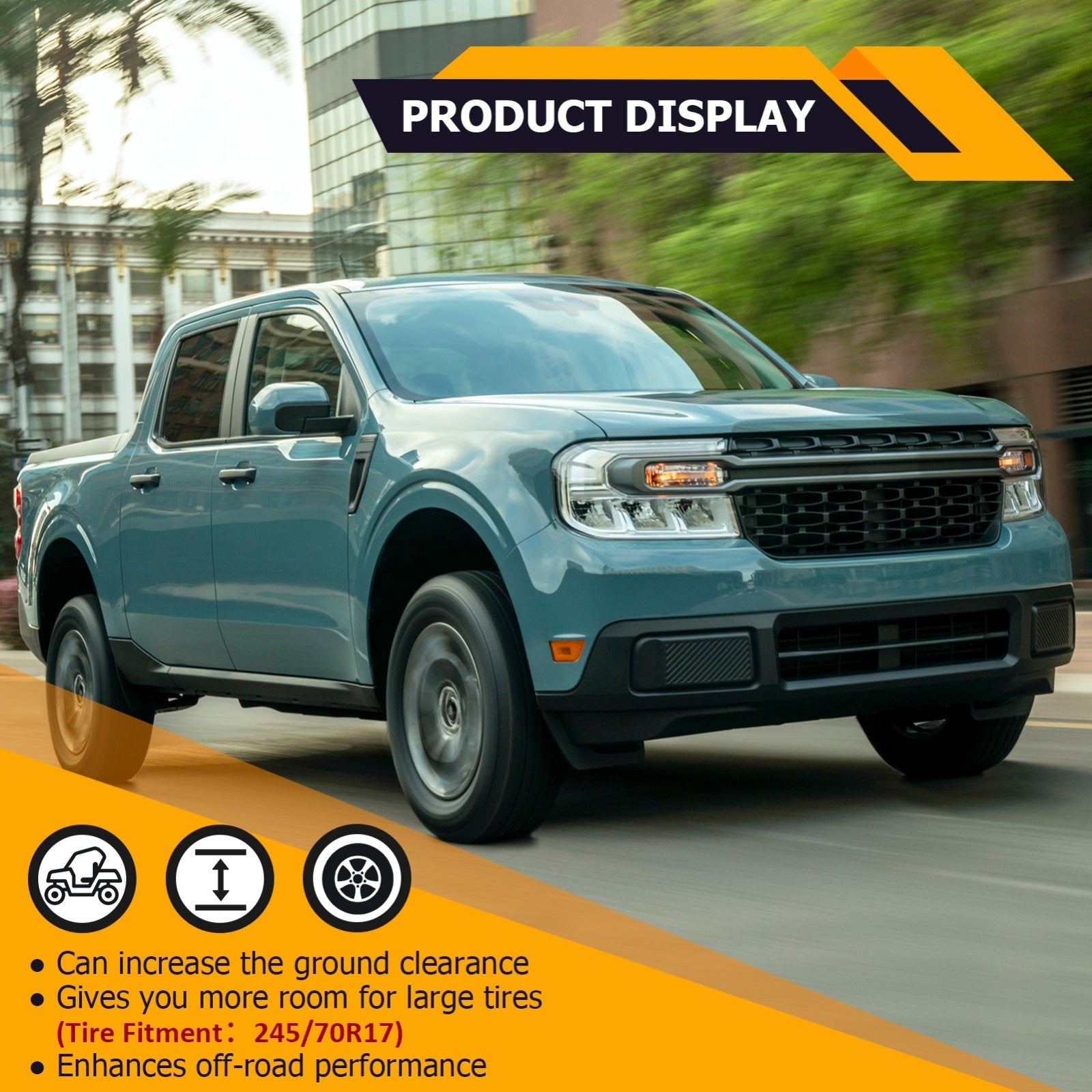 2022-2024 Ford Maverick 4WD Heavy Duty Steel Front & Rear 2" Full Susp ...