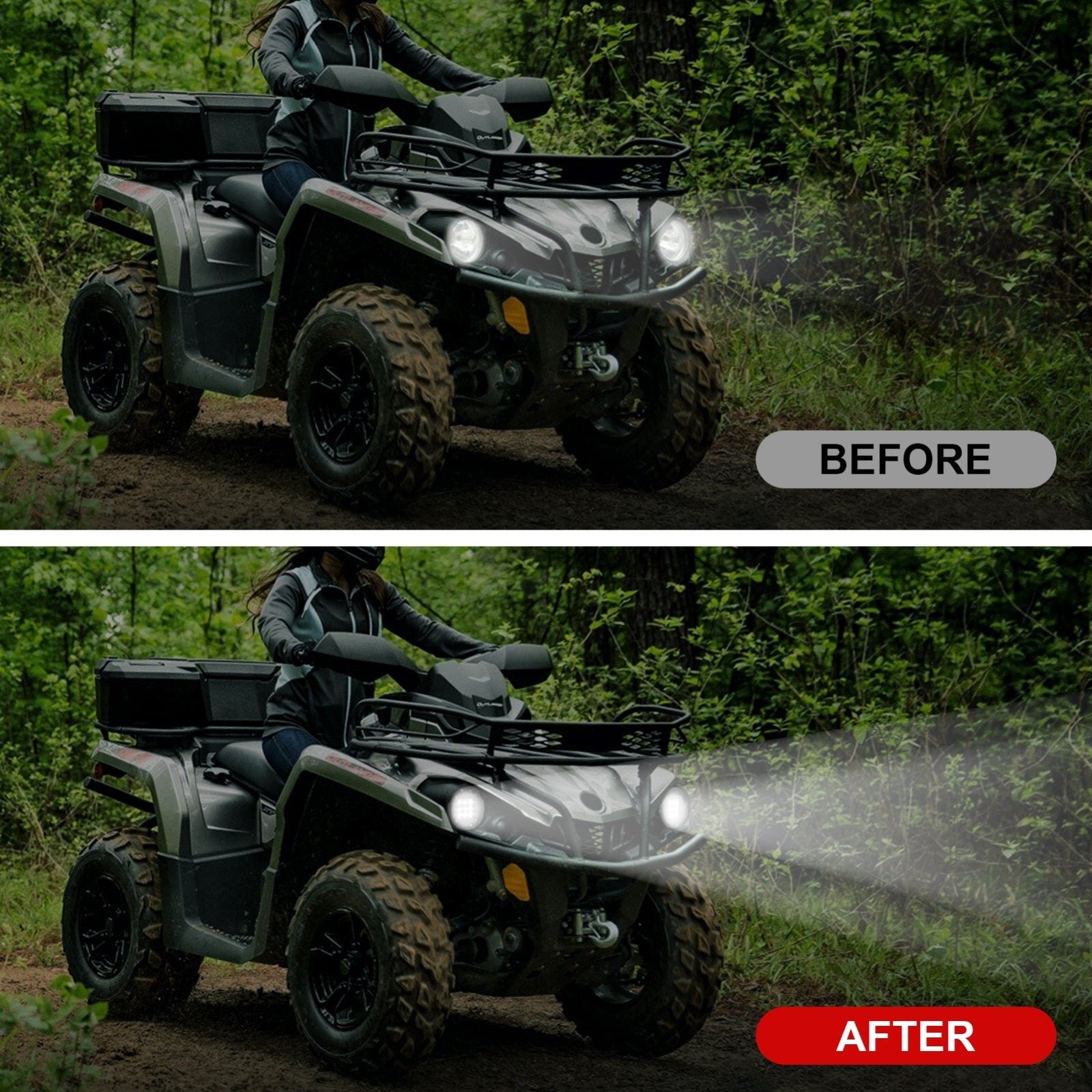 Can-Am Outlander Max L 400 450 500 570 Headlight Coversion Bezel Brack ...