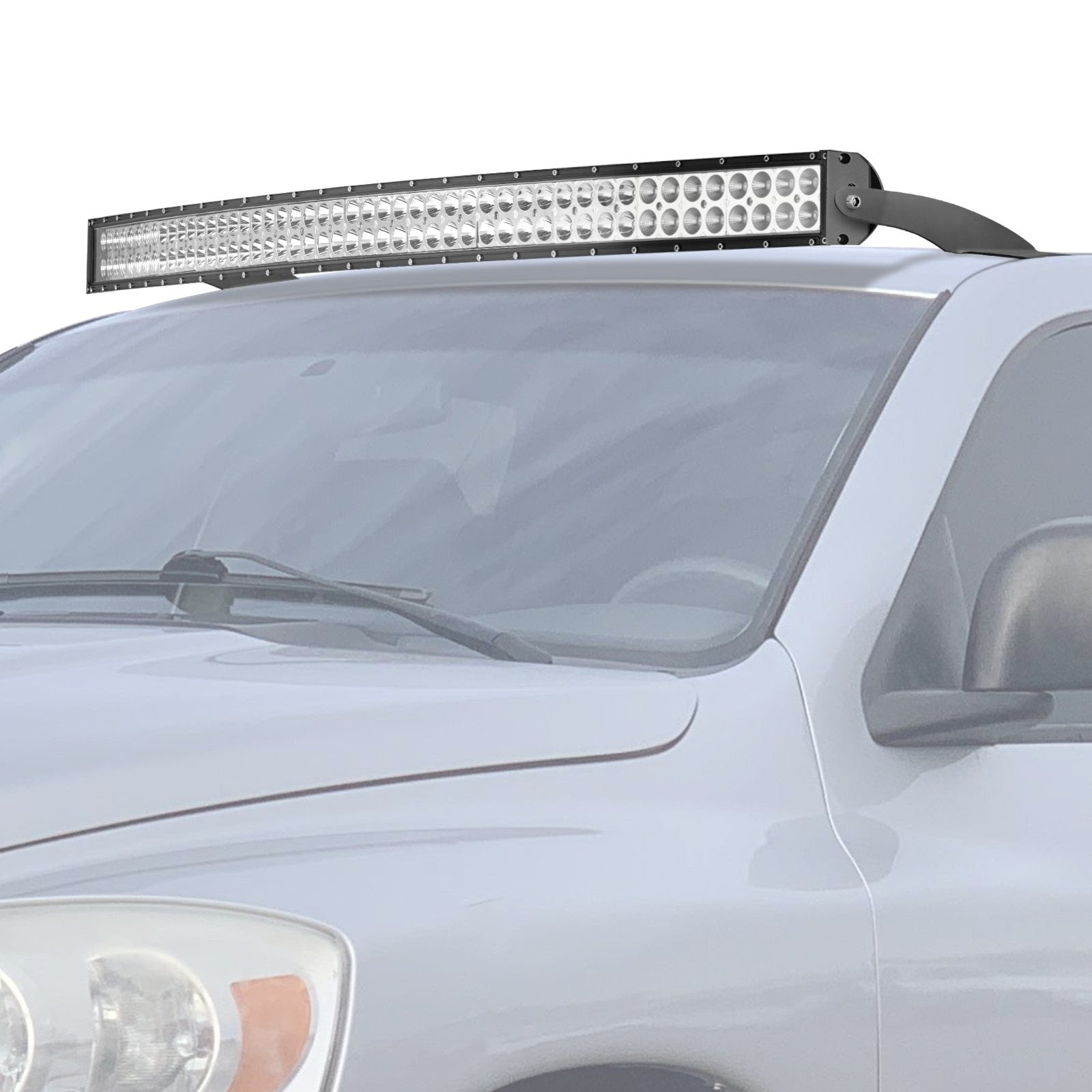 Dodge Ram 1500 2500 3500 Roof 52" 300W Curved LED Light Bar Bracket Wi ...