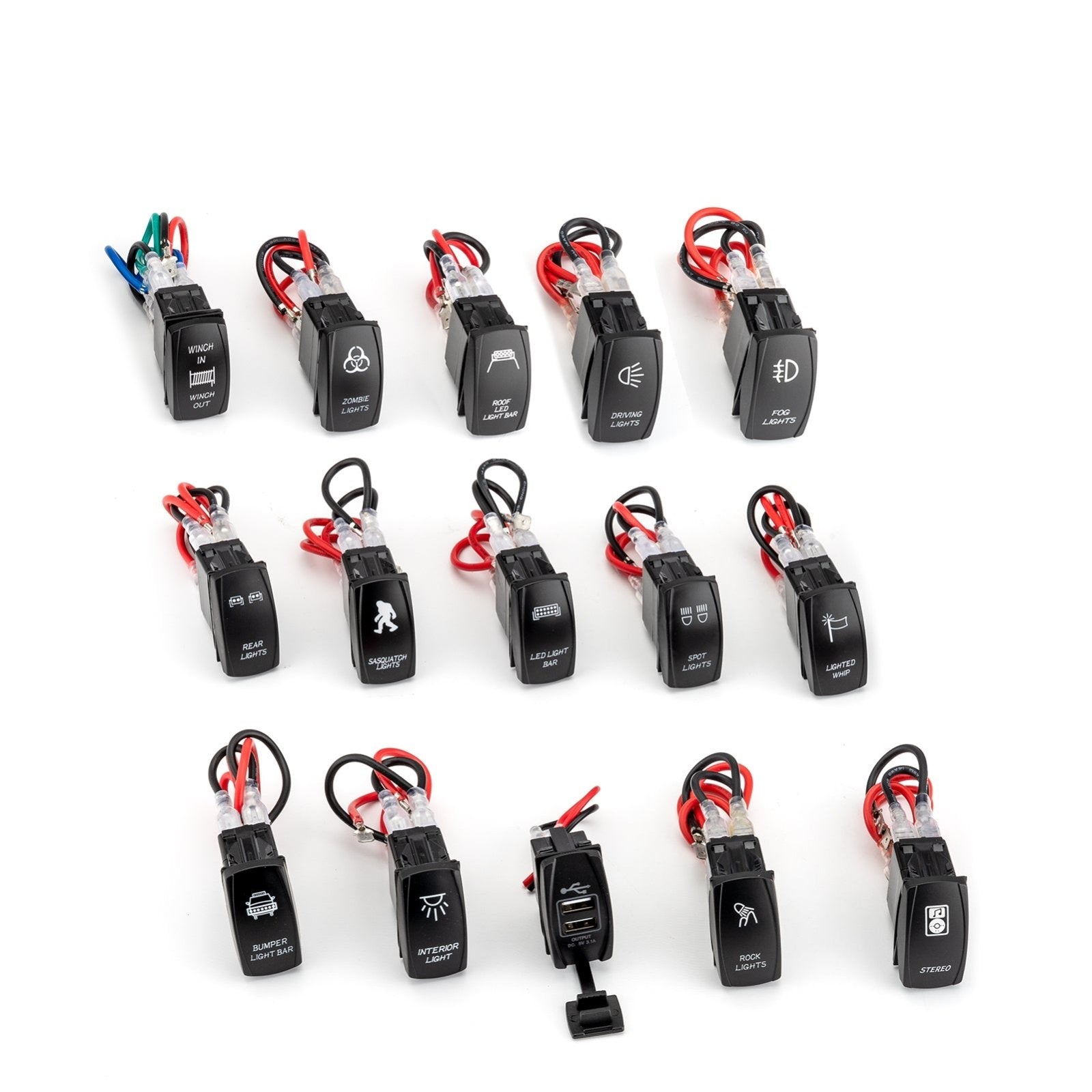 Ford Jeep Dodge Ram UTV OFF ROAD Boat Universal LED Light Control Rock ...