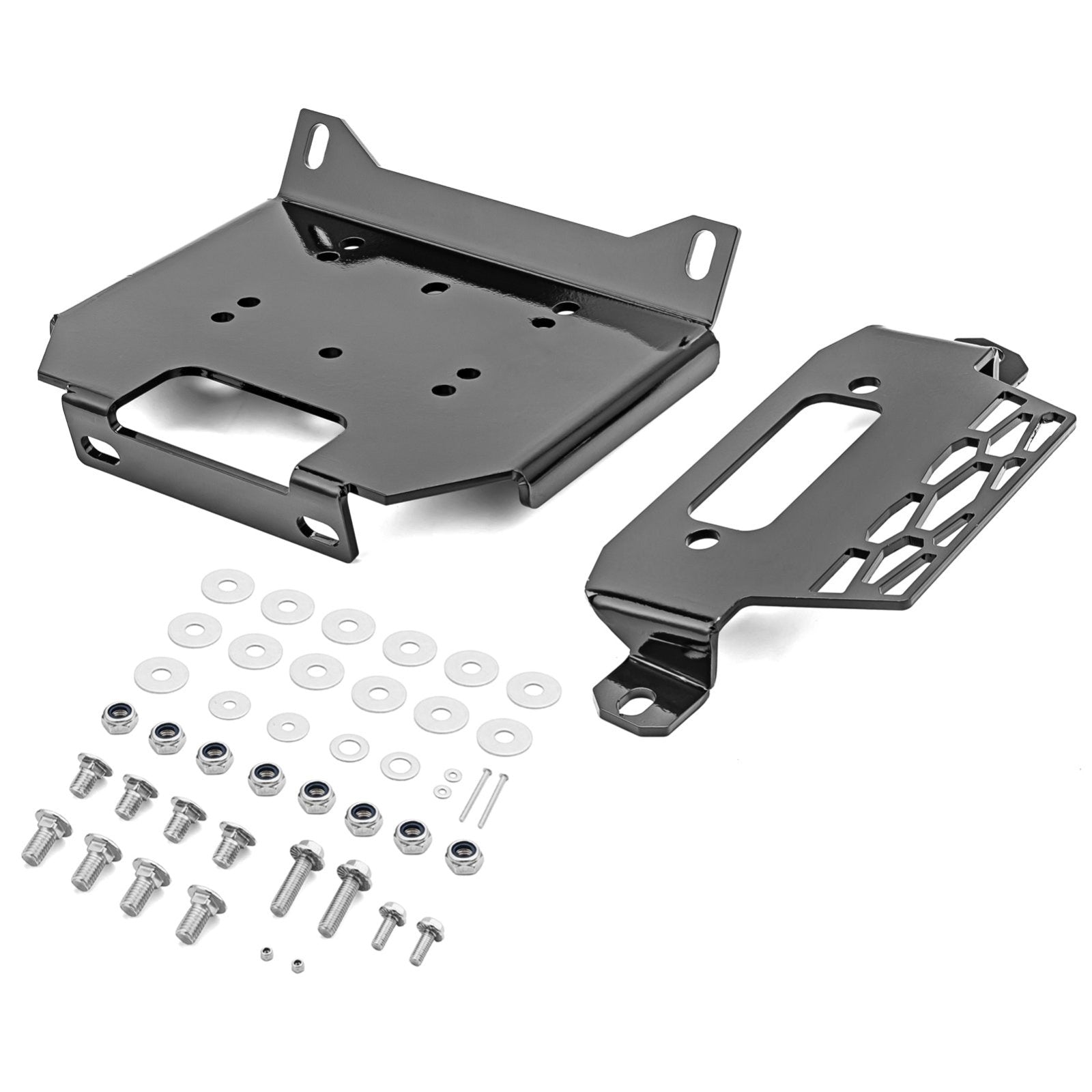 Polaris RZR XP 900 1000 General 1000 EPS UTV Steel Winch Mount Plate B ...