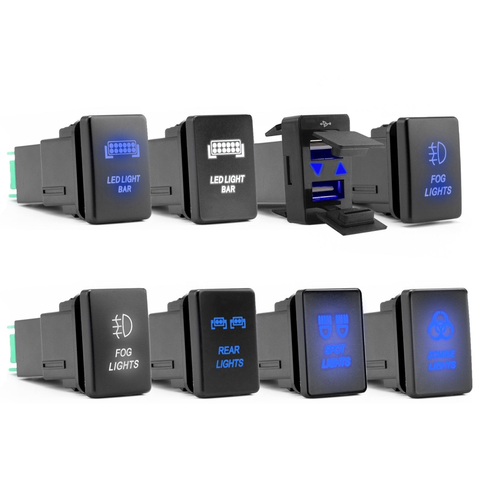 Toyota Tacoma Tundra 4Runner LED Light Bar Push Button Rocker Switch ...