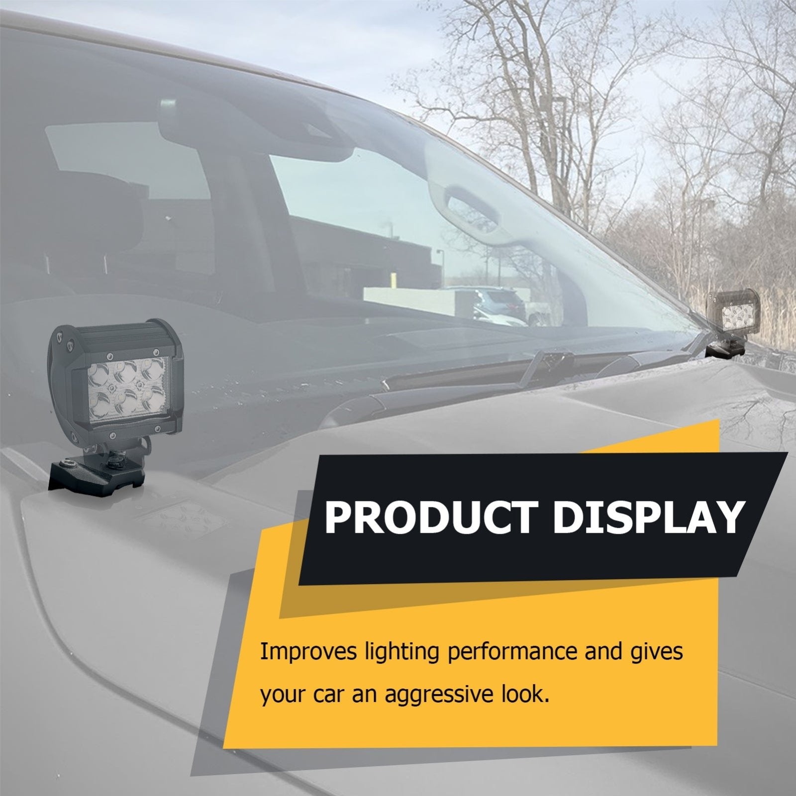 Universal Hood LED Work Light Pods Mount Brackets Clamp | CNC Aluminum ...