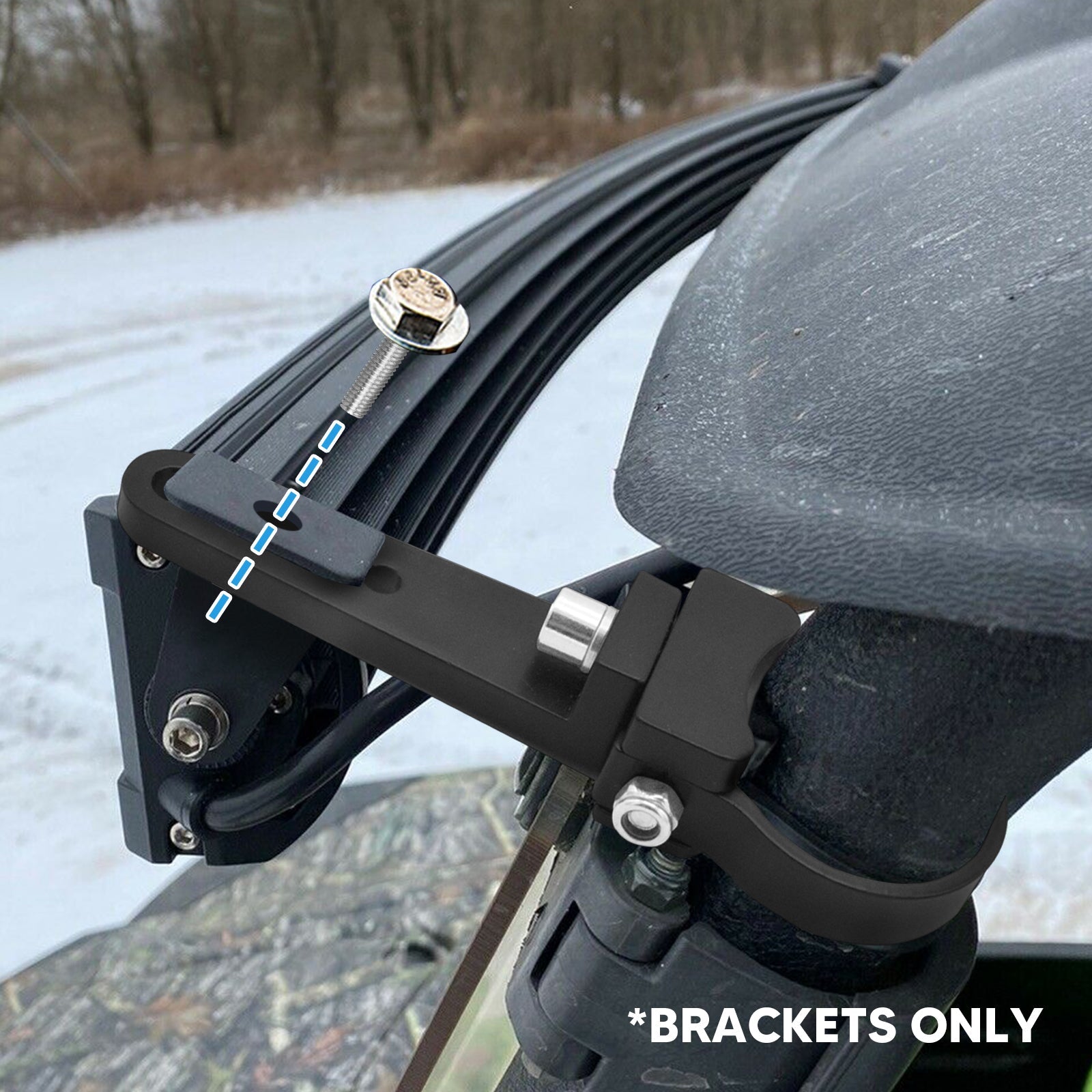 Universal Offroad Truck UTV ATV 2" Roll Bar Tube Clamp Light Bar LED P ...