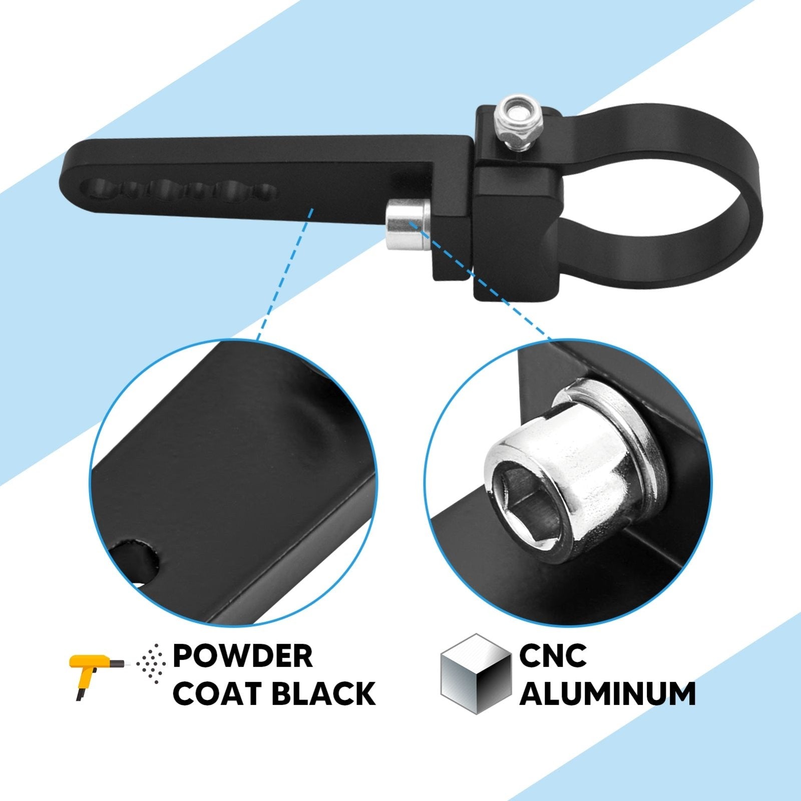 Universal Offroad Truck UTV ATV 2" Roll Bar Tube Clamp Light Bar LED P ...